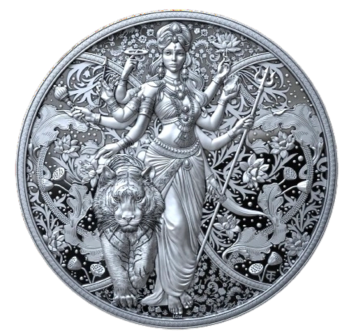 Cameroon 2025 2000 Francs DURGA Hindu Religion 1 Oz silver coin | KMK ...